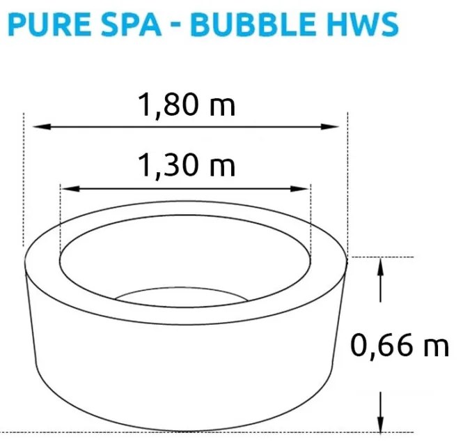 Bazén vířivý nafukovací Pure Spa - Bubble HWS -modrý -Intex 28486EX