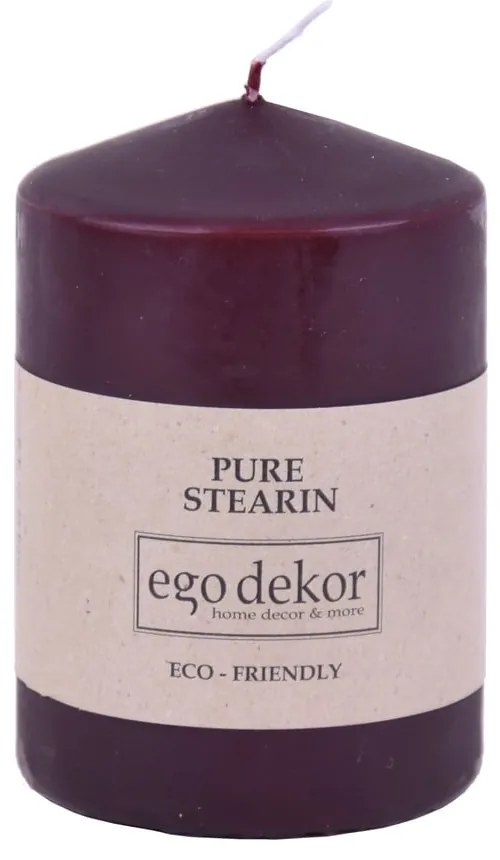 Vínově červená svíčka Eco candles by Ego dekor Top, doba hoření 25 h