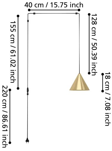 Eglo 900975 - Lustr na lanku NARICES 1xE27/40W/230V