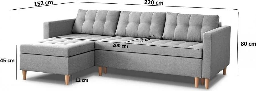 Casarredo - Komfort nábytek Rohová sedačka a taburet FELICIA výběr látek SK2 | potah: monolith 37