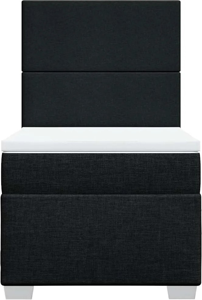 Box spring postel s matrací černá 80 x 200 cm textil 3292610