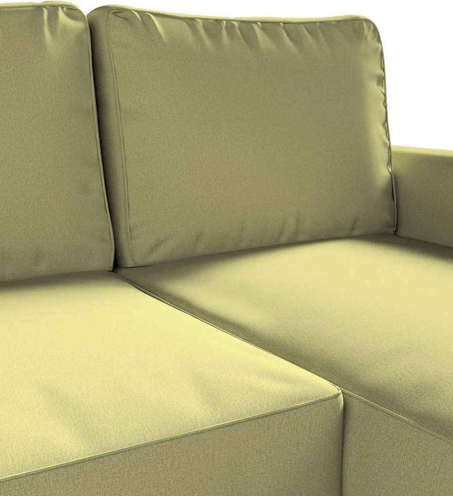 Potah na pohovku IKEA Backabro rozkládací se šezlongem barva zelená látka lesklé, sametová