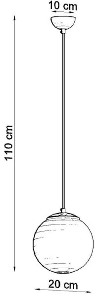 Sollux SL.0715 - Lustr na lanku TOYA 1xE27/60W/230V pr. 20 cm