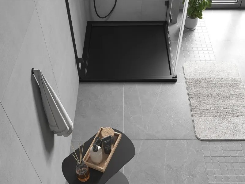 Mexen Flow sprchová vanička čtvercová slim 85 x 85 cm, černý mat - 46S708585