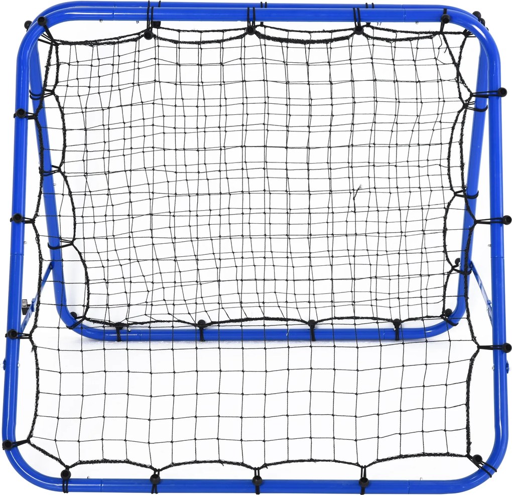 HOMCOM Fotbalový Rebounder, Nastavitelná Rebound Zeď s 5 Úhly a Rebound Mřížkou, 100 x 95cm Fotbalová Brána pro Dospívající, Rebound Zeď pro Trénink V