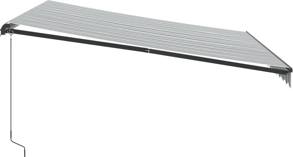 Ručně zatahovací markýza s LED antracitová a bílá 400 x 350 cm 3215809