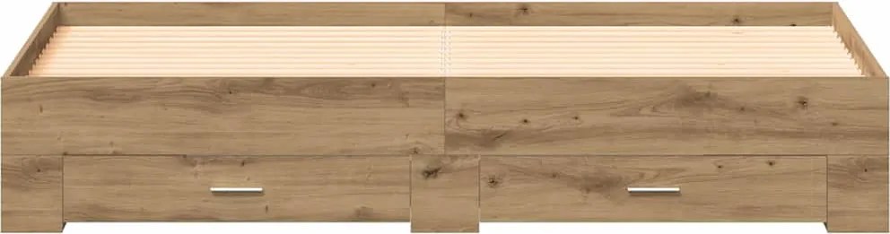 Rám postele Artisanový dub 180 x 200 cm Kompozitní dřevo 3333961