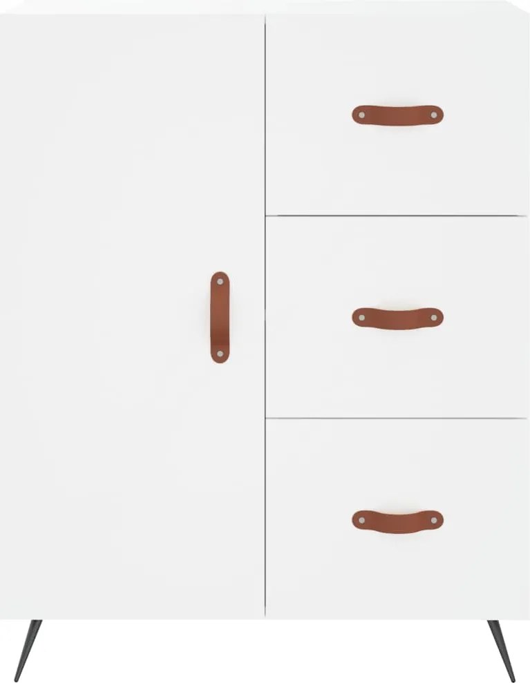 Skříň highboard bílá 69,5 x 34 x 180 cm kompozitní dřevo 3189413