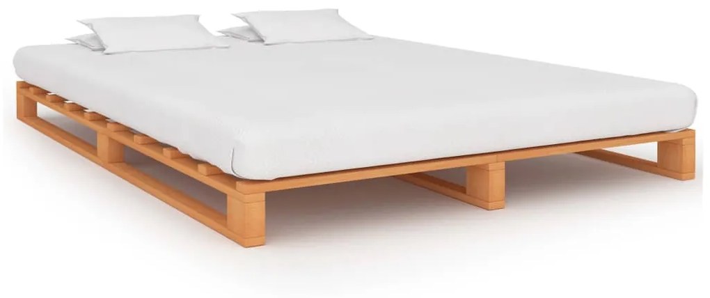 285264 vidaXL Rám postele z palet hnědý masivní borovice 120 x 200 cm
