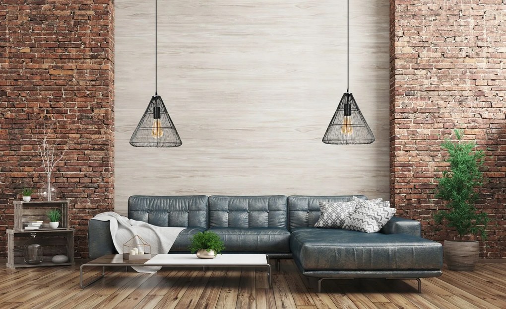 Toolight - Stropní svítidlo černý diamant 1xE27 LH2065, černá, OSW-00465