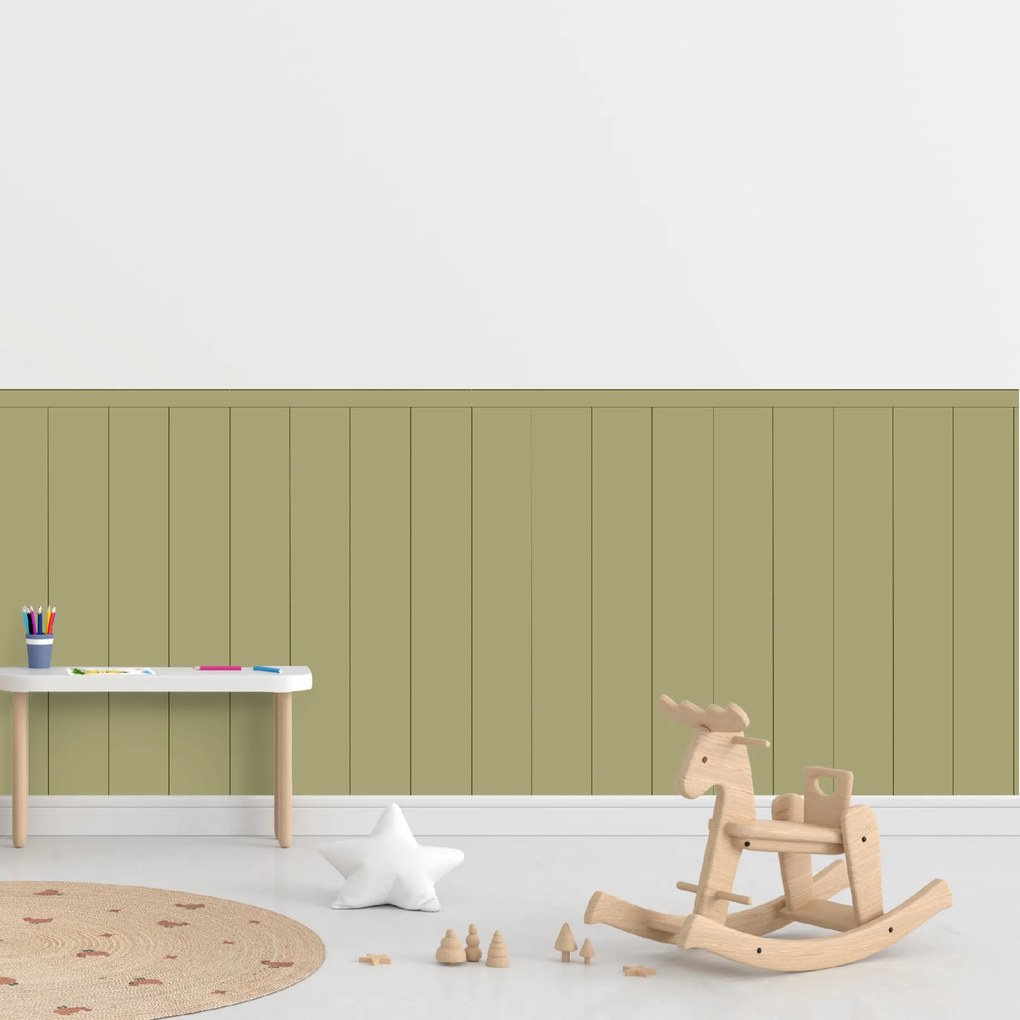 PIPPER. Textilní samolepící tapeta - Obdélník - Khaki barva Barva: Bledá, Velikost: 100cm