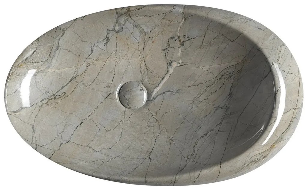 Sapho, DALMA keramické umyvadlo 68x16,5x44 cm, grigio, MM313