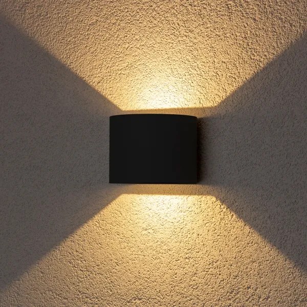Brilagi - LED Venkovní nástěnné svítidlo RONDO LED/6W/230V černá IP54