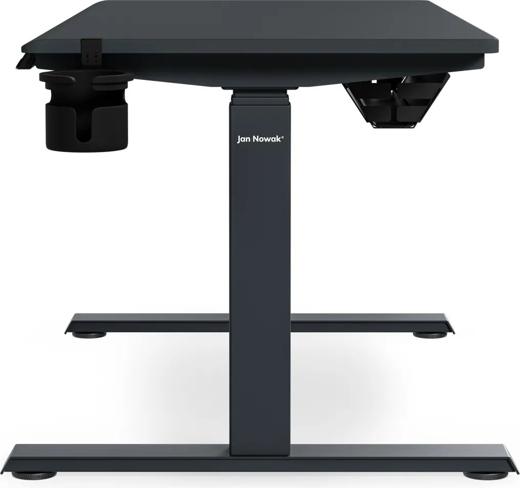 Elektrický stůl s nastavením výšky ergonomický antracitový,1200x600 mm: ARIA