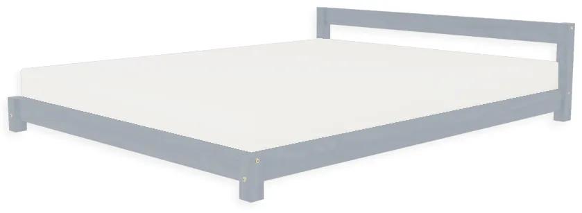 Benlemi Dvoulůžková dřevěná postel COMFY ve scandi stylu Zvolte barvu hranolů: Nelakovaná, Zvolte barvu ploch: Bílá, Zvolte rozměr: 180x200 cm