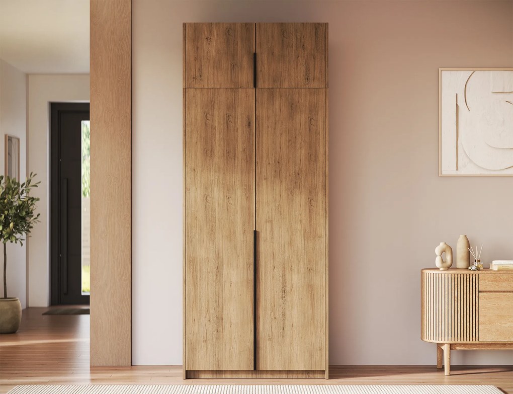 ADRK Furniture Bregma II s nástavcem Skříň s otočnými dveřmi ADRK-W-BREG-100-AB