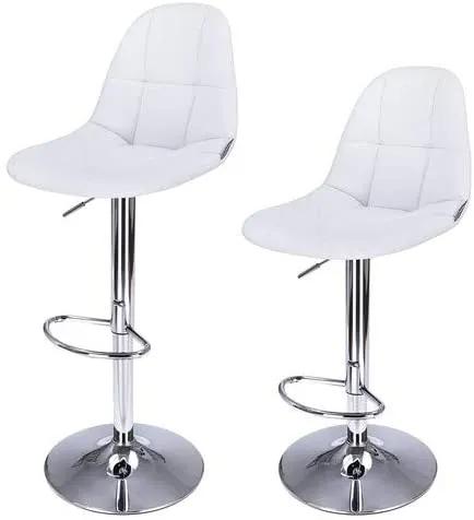 Rongomic Barová židle Gurtia bílá - 2 kusy