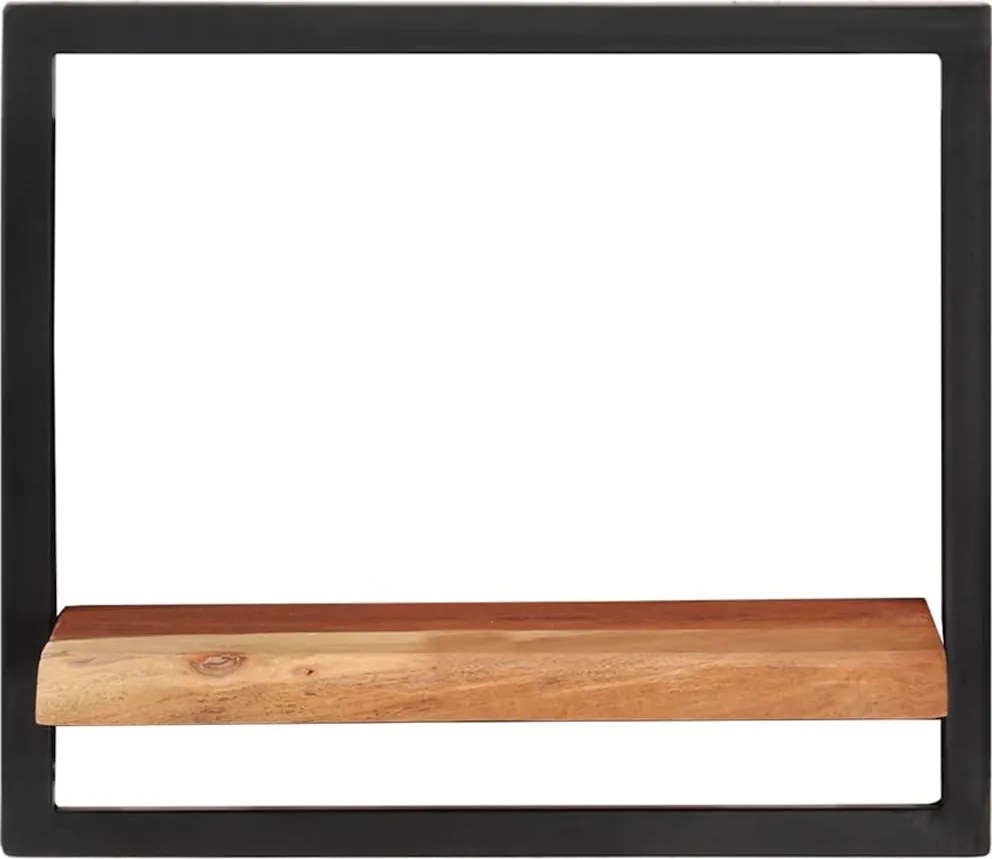 Nástěnné police 2 ks 40 x 24 x 35 cm masivní akácie a ocel 338460