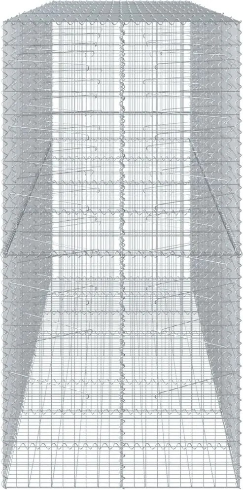 Gabionový koš s víkem 400 x 100 x 200 cm pozinkované železo 3295231