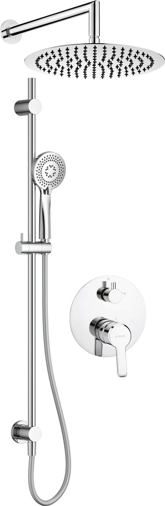 Deante Concealed shower set, with sliding bar - with shower head