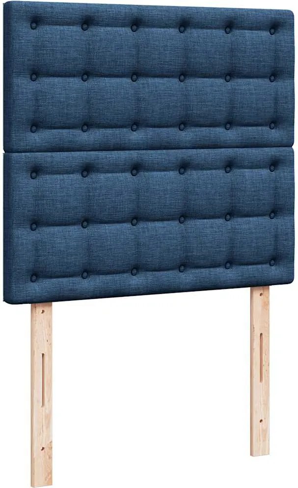 Box spring postel s matrací modrá 80x200 cm textil 3291903