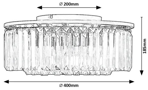 Rabalux 71093 - Stropní svítidlo ELOISA 3xE27/25W/230V