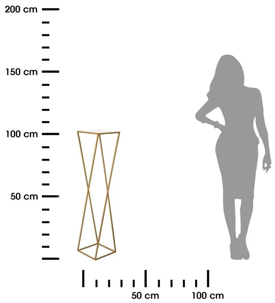 Květinový stojan Edo 100 cm zlatý