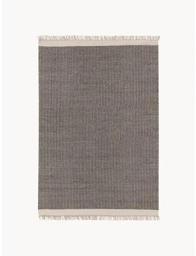 Ručně tkaný vlněný koberec's třásněmi Kim