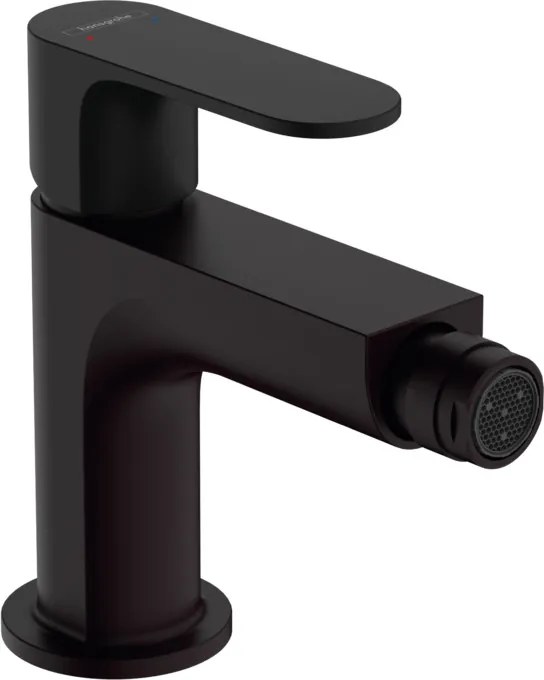 Hansgrohe Rebris S, páková bidetová baterie s odtokovou soupravou s táhlem, černá matná, HAN-72210670