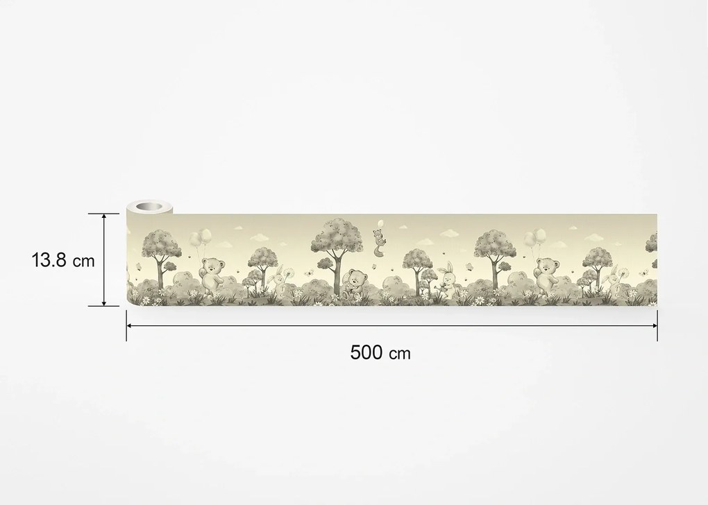 Dětská samolepící bordura na zeď Medvídek | 5 m x 13.8 cm | DWBD8169