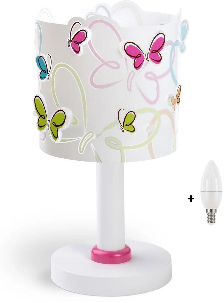 Dalber 62141 BUTTERFLY - Dětská stolní lampička