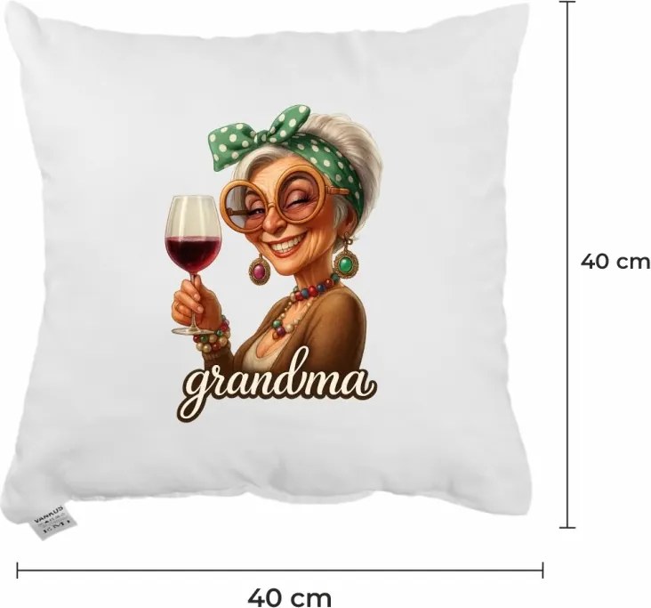 Dekorativní polštář Grandma 40x40 cm EMI