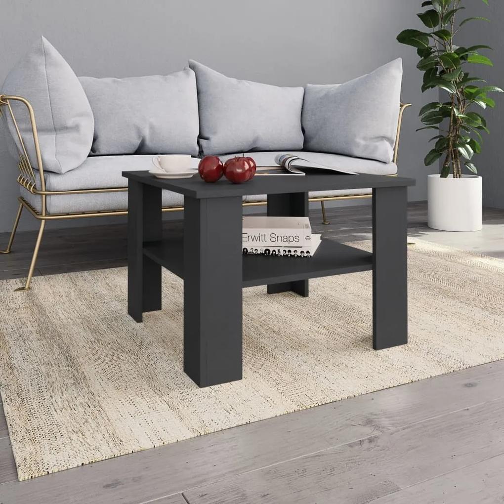 vidaXL Konferenční stolek 60 x 60 x 42 cm dřevotříska [800215] Barva: bílá s vysokým leskem