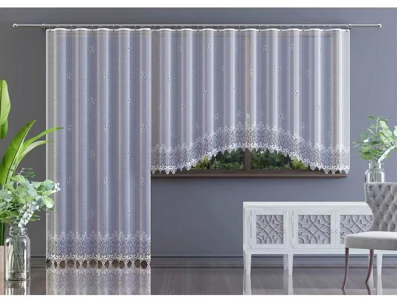 DekorTextil Hotová záclona nebo balkonový komplet Amanda - bílá ROZMĚR: (š x v): 200 x 250 cm - balkonový díl