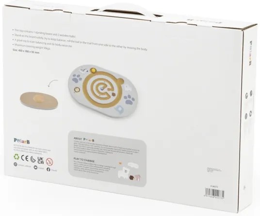Dřevěná balanční deska s bludištěm Viga 44273 PolarB