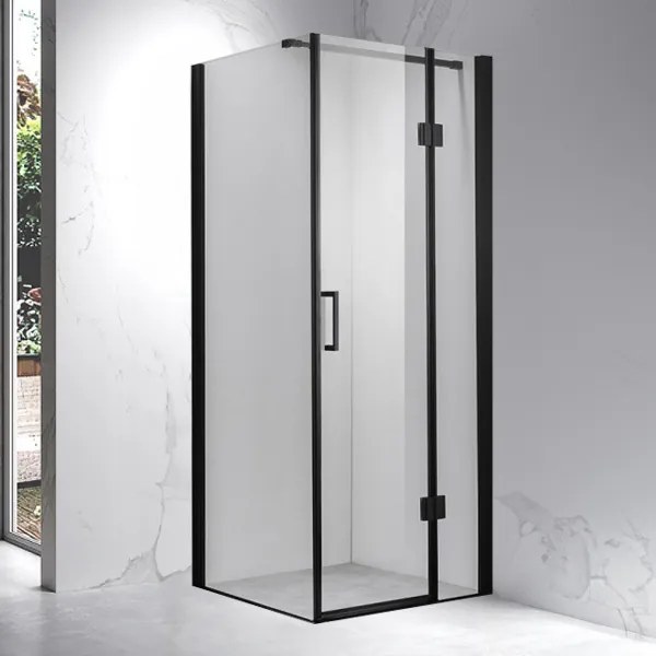 BPS-koupelny Čtvercový sprchový kout ZES KZ1390B BL 90x90 černá/transparent - bez vaničky