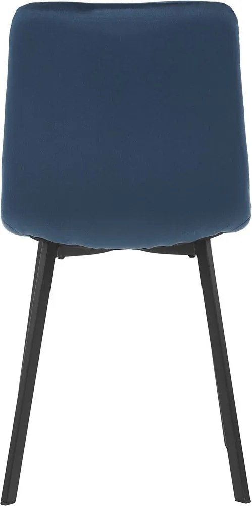 Autronic Židle jídelní, modrý samet, kov černý mat DCL-973 BLUE4
