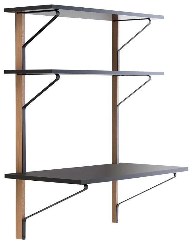 Artek pracovní stoly Kaari Wall Shelf with Desk 100x55