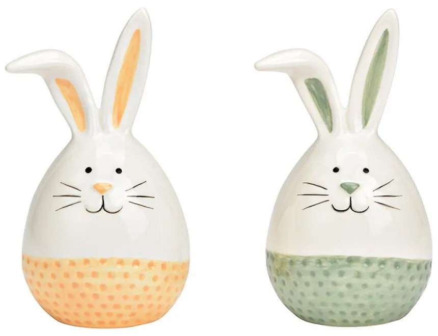 Bílý keramický zajíček CERAMIC RABIT - různé varianty