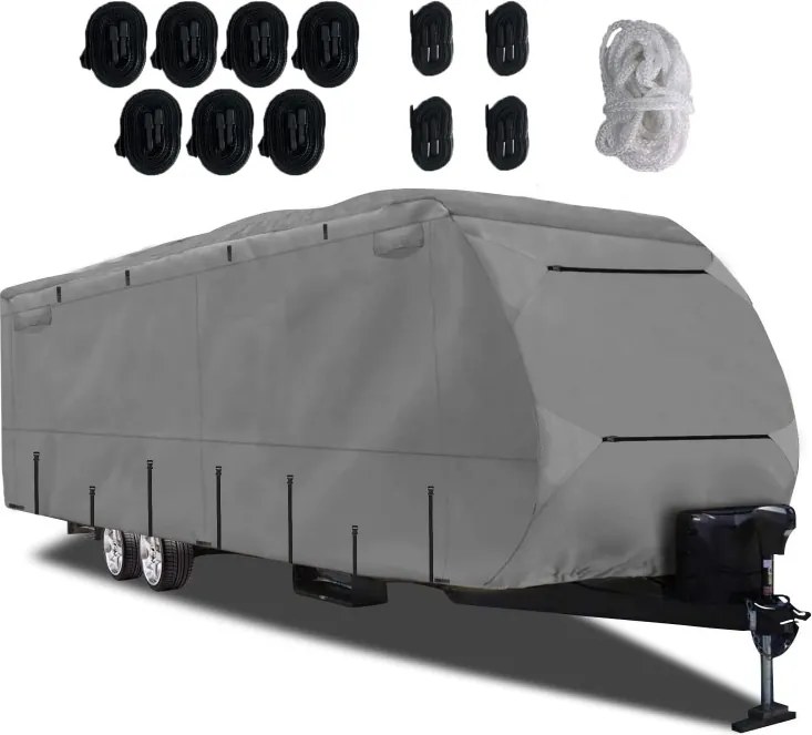 Costway Kryt karavanu z netkané textilie ochranný kryt plachty – 524 × 260 cm