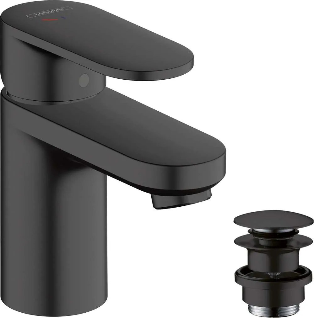 Hansgrohe Vernis Blend - Umyvadlová baterie s výpustí Push-Open, CoolStart, matná černá 71598670