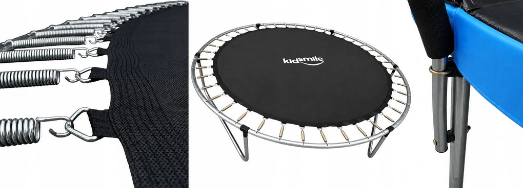 TRENDIE Trampolína s vnitřní sítí 252 cm modrá + žebřík