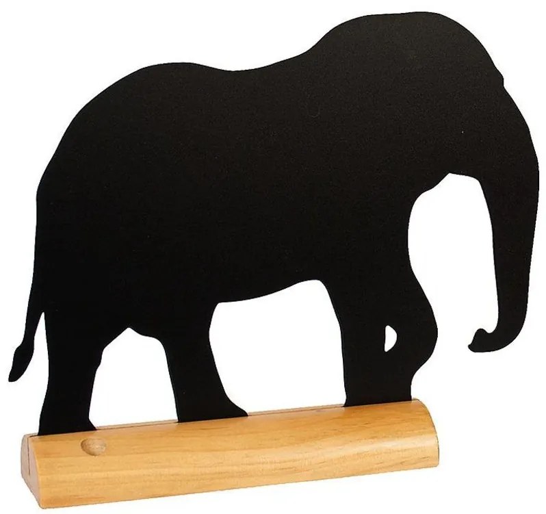 Securit Stolní tabulka Silhouette WOOD ELEPHANT s popisovatelným povrchem + popisovač