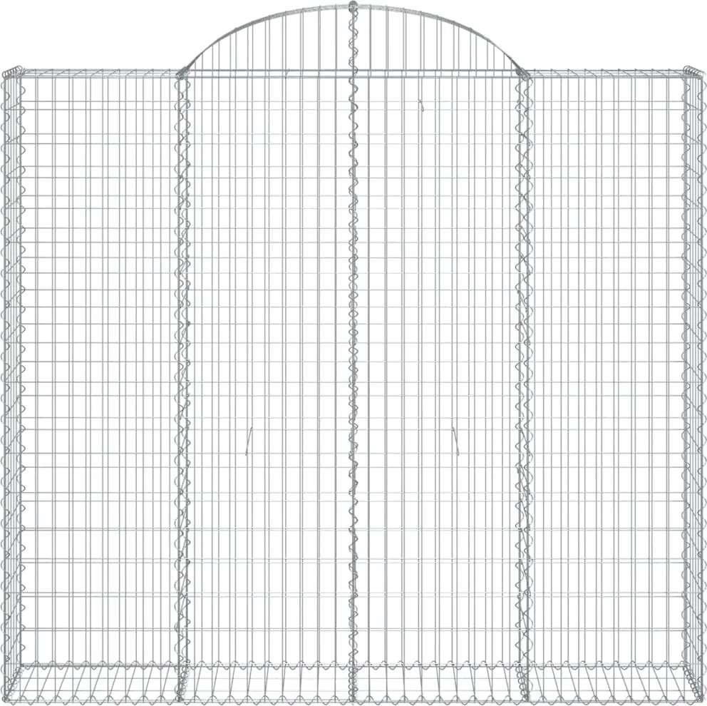 Klenutý gabionový koš 200 x 30 x 180/200 cm pozinkované železo 153489