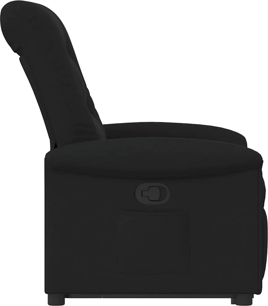 Zvedací polohovací křeslo černé textil 3303256