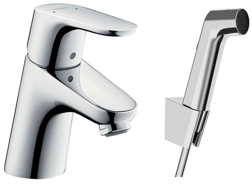 Hansgrohe Focus E2 - Souprava pákové baterie 70 s bidetovou sprškou a sprchovou hadicí, chrom 31926000