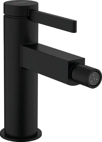 Hansgrohe Finoris, páková bidetová baterie s odtokovou soupravou Push-Open, černá matná, HAN-76200670