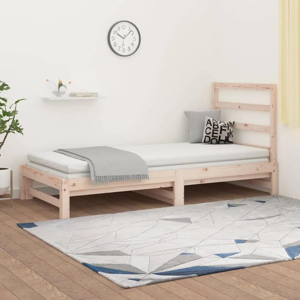 Výsuvná postel 2x (90 x 200) cm masivní borovice,  3108302