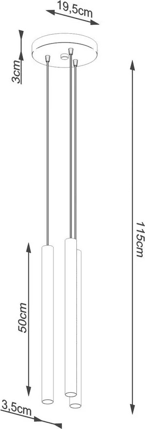 Šedé betonové závěsné svítidlo ø 19,5 cm Fideus – Sollux