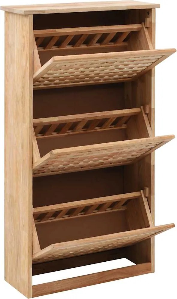 Botník 55 x 20 x 104 cm masivní ořechové dřevo 247600